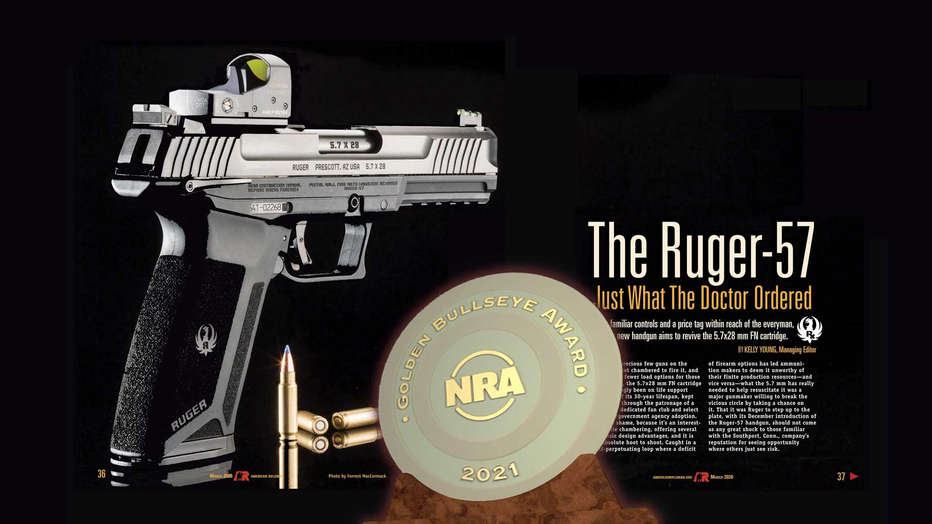 All Gold Ruger Pistol